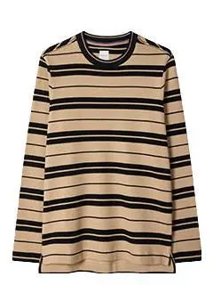 Paul Smith Light Brown Stripe Long-sleeve T-shirt - Black