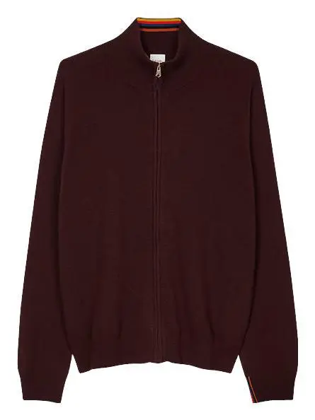 Paul Smith Cashmere Full-zip Cardigan - Purple
