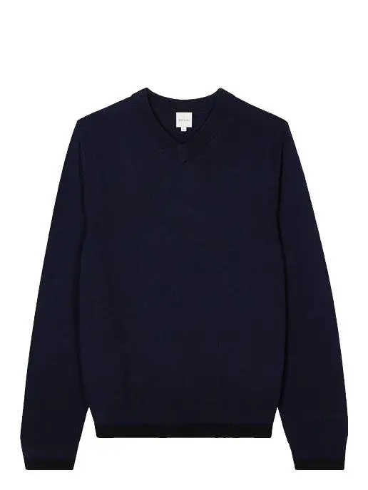 Paul Smith V-neck Merino Wool Sweater - Blue