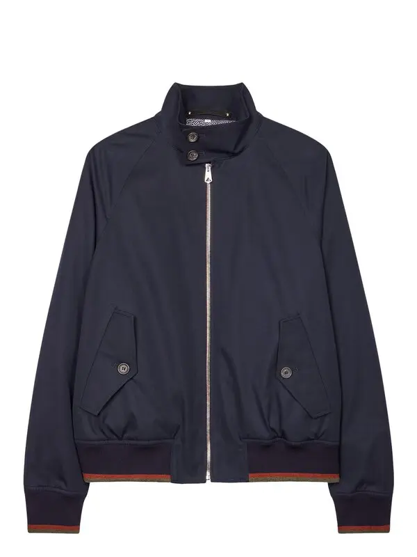 Paul Smith Cotton-twill Harrington Jacket - Blue