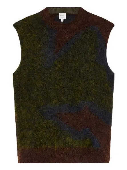 Paul Smith Mohair-blend Knitted Vest - Grey