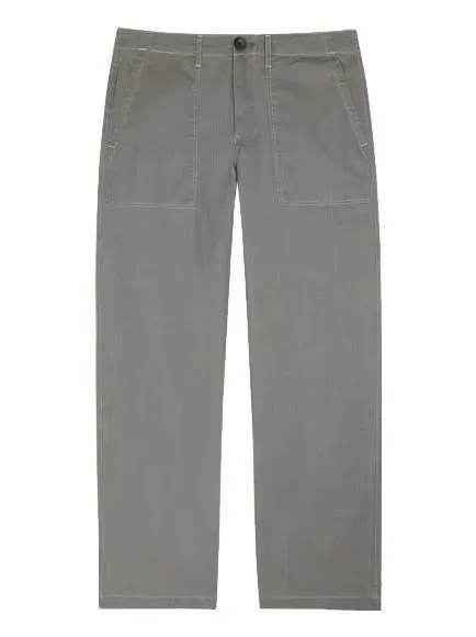 Paul Smith Coated Slub-cotton Trousers - Grey