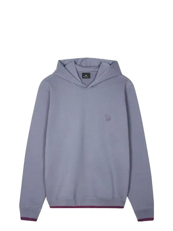 Paul Smith Cotton Blend 'broad Stripe Zebra' Hoodie - Grey