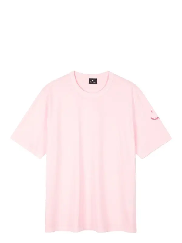 Paul Smith Embroidered 'happy' Logo T-shirt - Pink