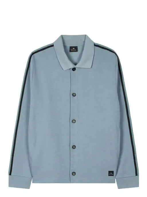 Paul Smith Cotton-blend Jersey Button Cardigan - Blue