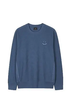 Paul Smith Happy' Blanket-stitch Sweatshirt - Blue