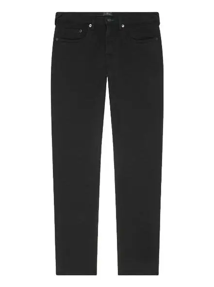 Paul Smith Tapered-fit Mid Gart-dyed Organic Cotton-stretch Jeans - Black