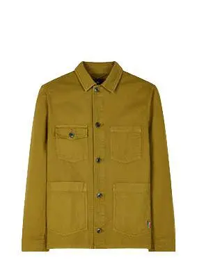 Paul Smith Khaki Gart-dye 'broad Stripe Zebra' Cotton Work Jacket - Green