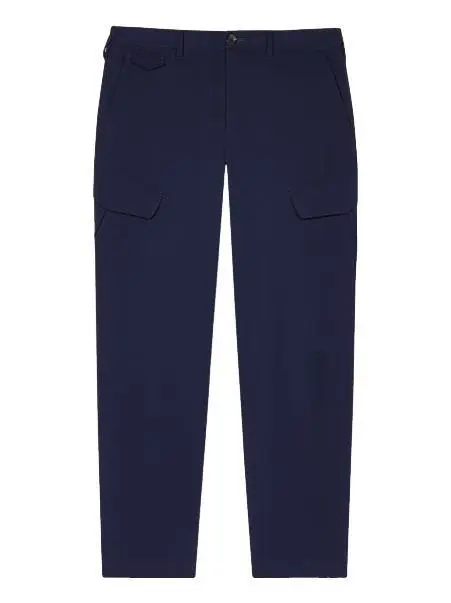 Paul Smith Seersucker Cargo Trousers - Blue