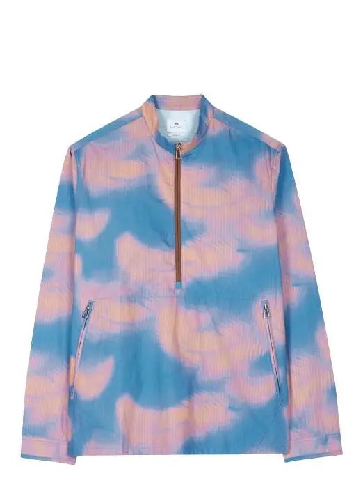 Paul Smith Printed Half-zip Jacket - Blue