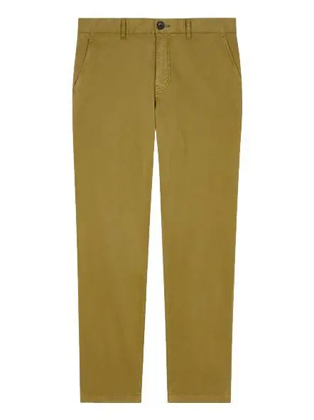 Paul Smith Tapered-fit Light Khaki Stretch-cotton Chinos - Green