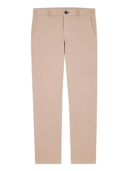 Paul Smith Mid-fit Beige Cotton-lyocell Cavalry Twill Chinos - Brown