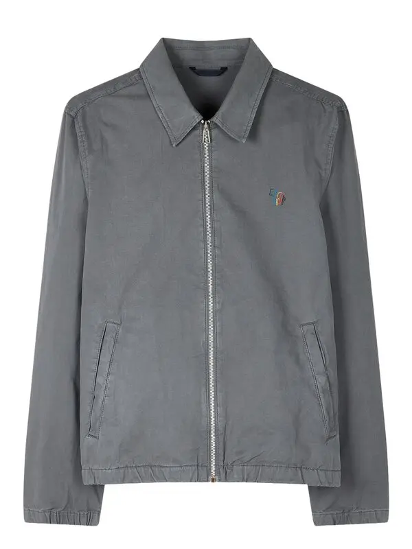 Paul Smith Striped Zebra Coach Jacket - Grey