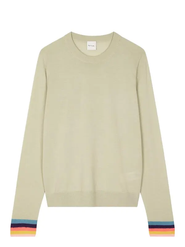 Paul Smith Knitted Merino Wool Crew Neck Sweater - Green