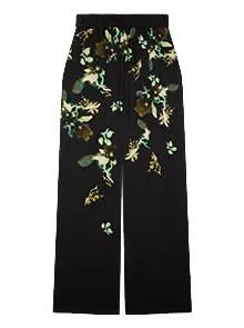 Paul Smith Lens Blur Botanical Drawstring Trousers - Black