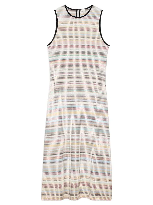 Paul Smith Signature Stripe Textured Sleeveless Dress - Multicolour