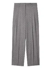 Paul Smith Textured Wool Pleated Trousers - Grey
