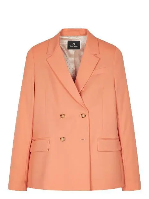 Paul Smith Wool Double-breasted Blazer - Orange