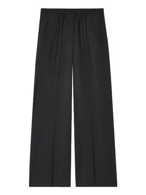 Paul Smith Wool Wide-leg Trousers - Black
