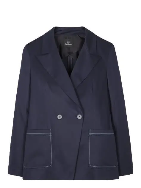 Paul Smith Relaxed-fit Cotton-blend Blazer - Blue