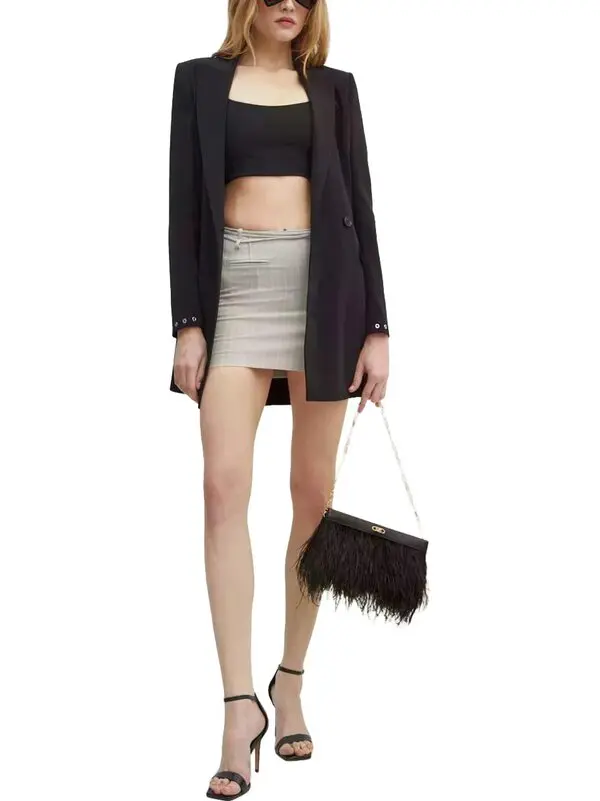 Patrizia Pepe Square Neck Sleeveless Top - Black