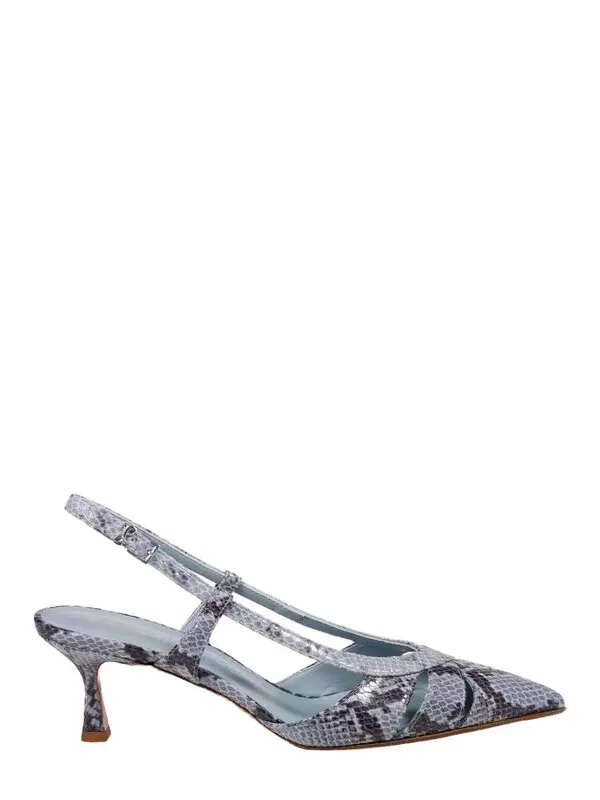 SERGIO LEVANTESI Cutout Snakeskin Pumps - Blue
