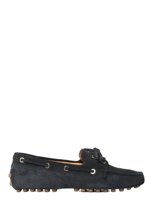 TOD'S Suede Gommino Boat Loafers - Blue