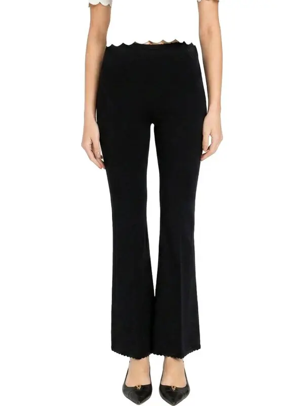 TWINSET Knitted Flared Trousers - Black