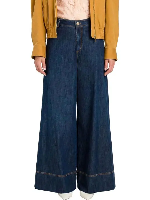 TWINSET Cotton Flare Jeans - Denim