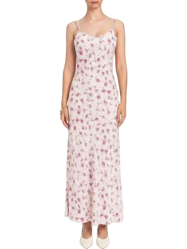 TWINSET Floral Print Maxi Dress - Pink