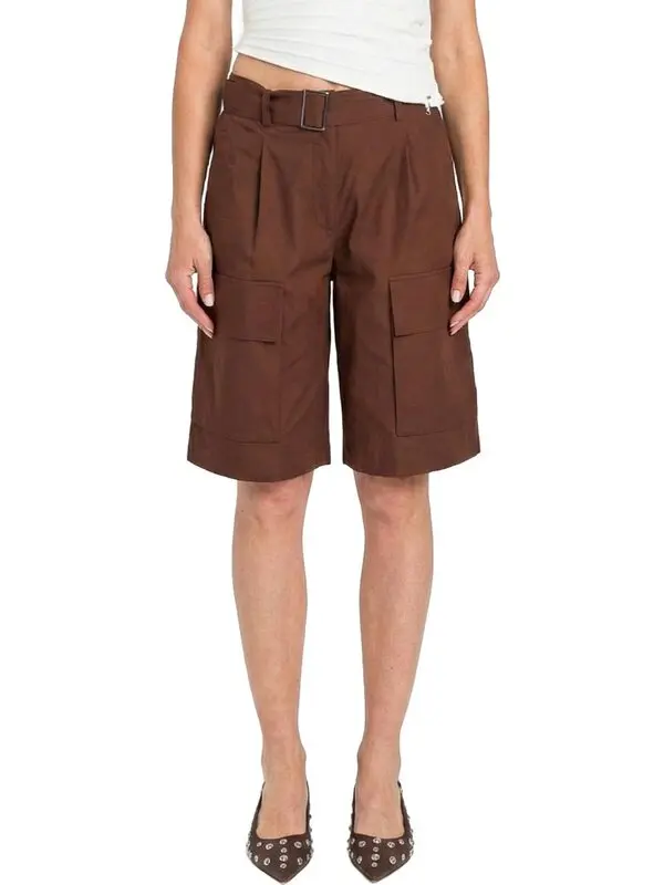 TWINSET Belted Shorts - Brown