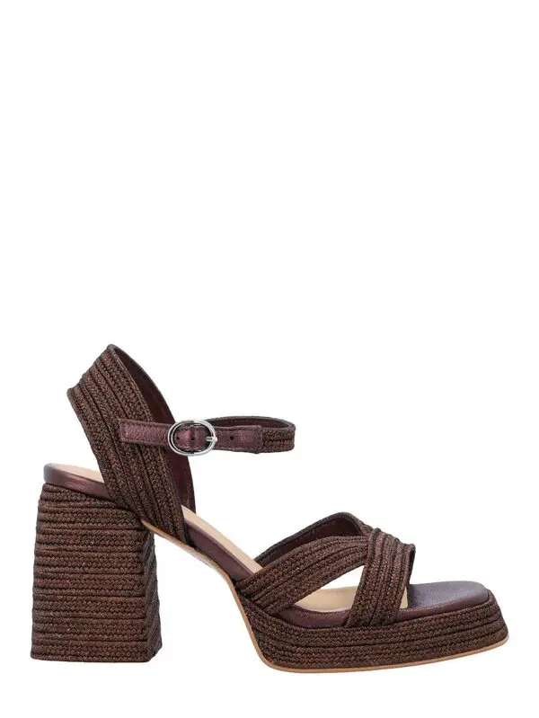 CastaÑer Heeled Sandal - Burgundy