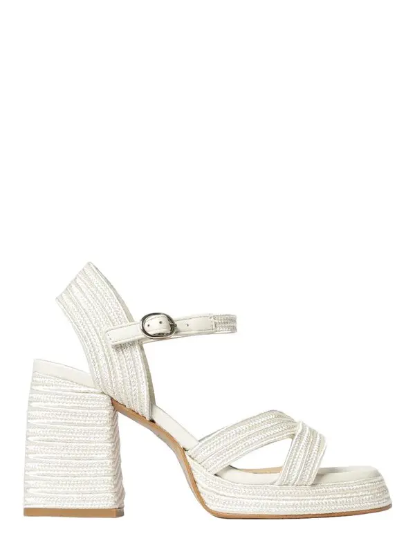 CastaÑer Heeled Sandal - White