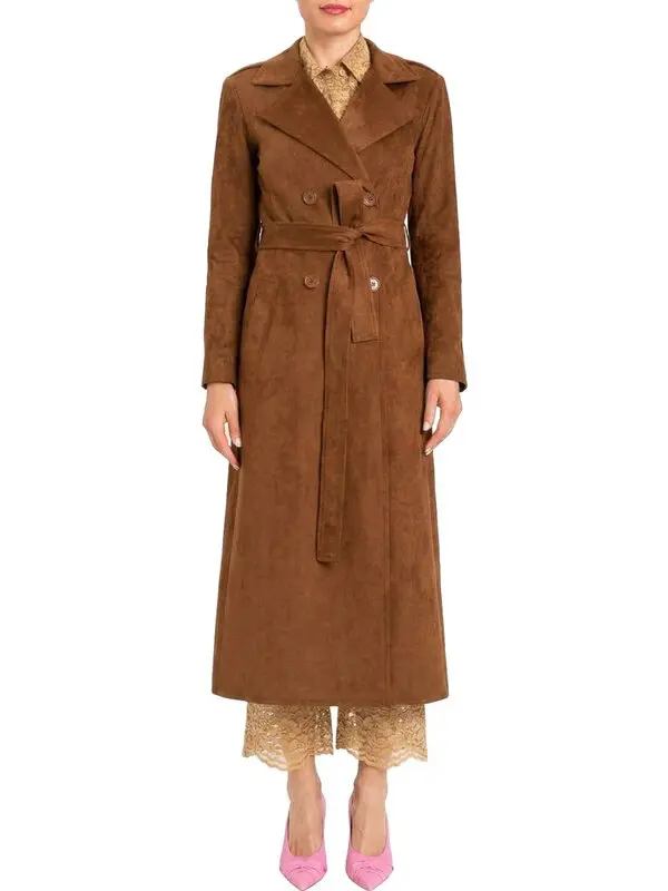 TWINSET Belted Coat - Brown