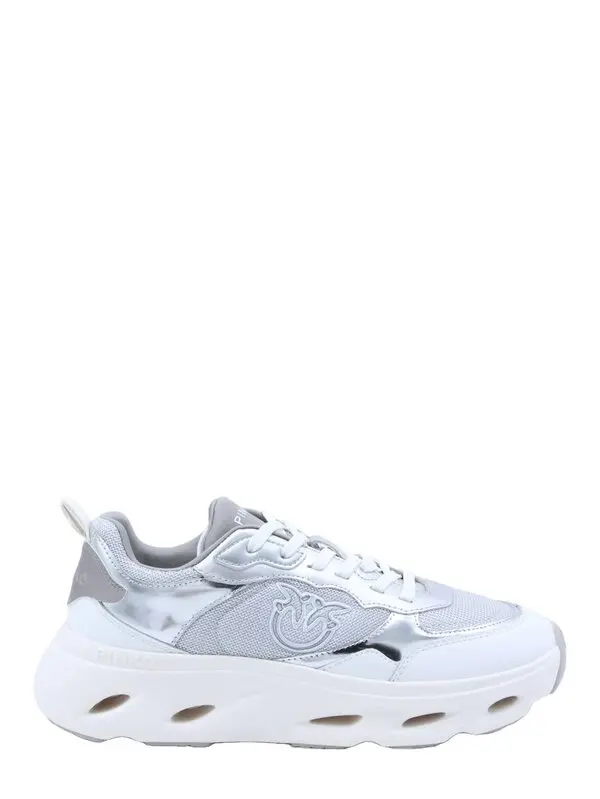 Pinko Lace-up Sneakers - Silver