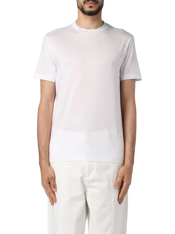 Emporio Armani Lyocell And Cotton T-shirt - White 1