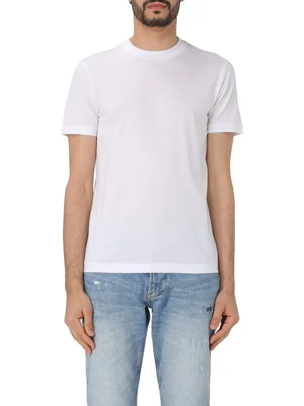 Emporio Armani Lyocell And Cotton T-shirt - White