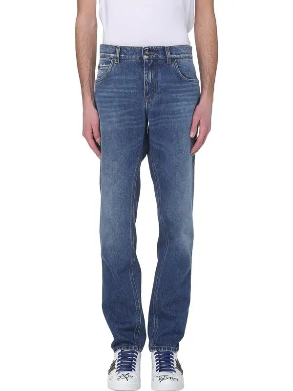Dolce & Gabbana Straight Leg Jeans - Black