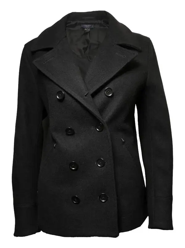 Loewe 1990s Double-breasted Wool Coat - Black