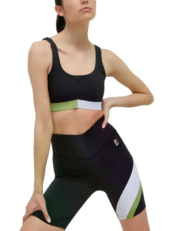P.E Nation Colourblock Logo-embroidered Sports Bra - Black