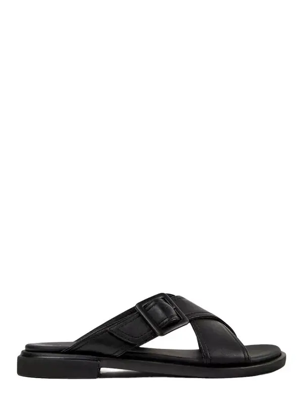 Camper Edy Buckle Flat Sandals - Black