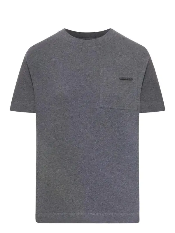 Brunello Cucinelli Crew-neck T-shirt With Pocket - Grey