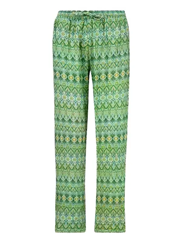 PIP STUDIO Patterned Drawstring Trousers - Green