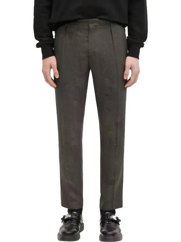 Paul Smith Check Pattern Trousers With Elastic Waist - Green