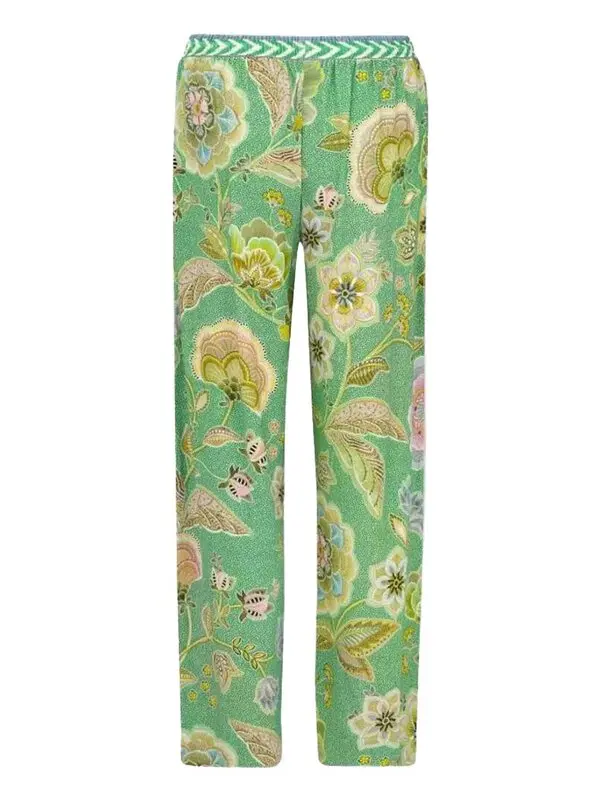 PIP STUDIO Floral Print Trousers - Green