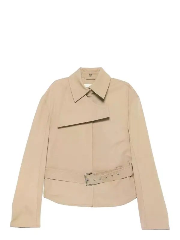 Nanushka Belted Shirt Jacket - Neutrals