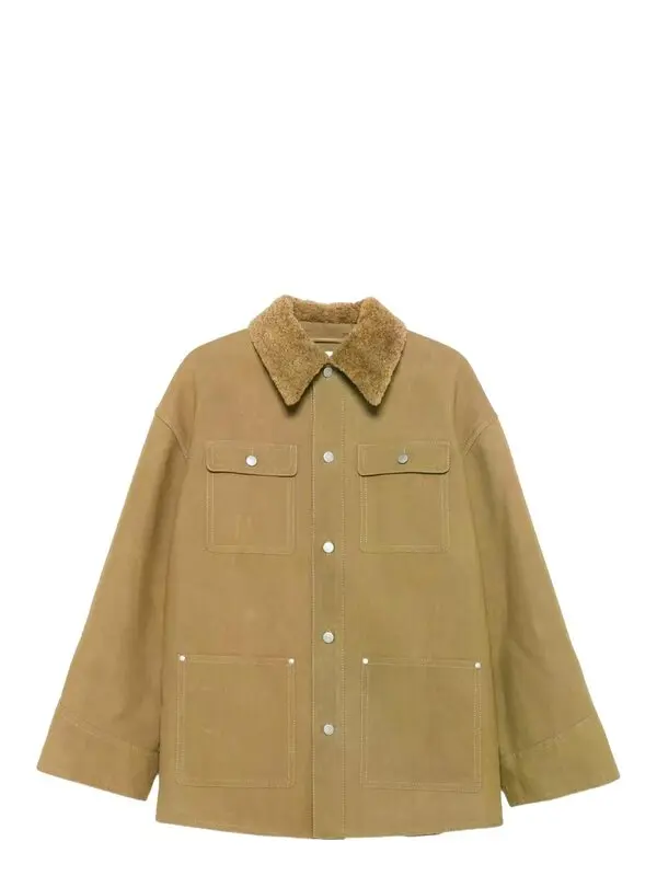 Nanushka Faux-fur Collar Utility Jacket - Neutrals