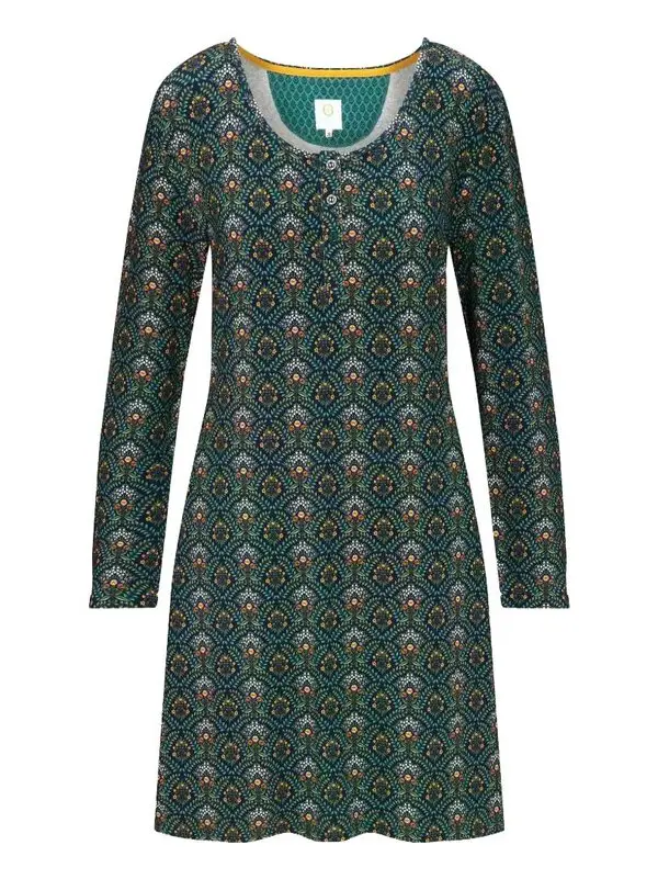 PIP STUDIO Patterned Long-sleeve Nightdress - Green