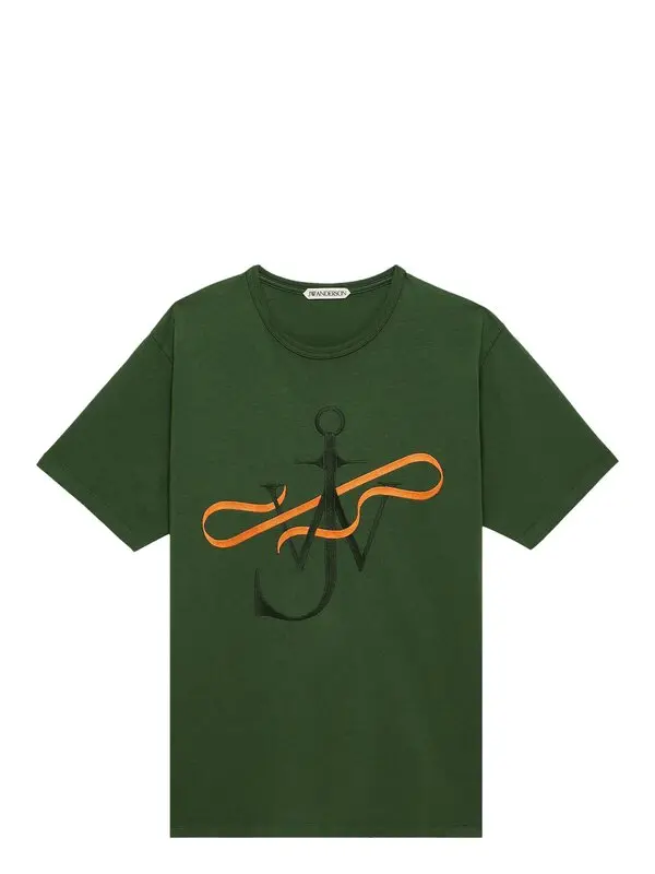 JW Anderson Ribbon Anchor T-shirt - Green