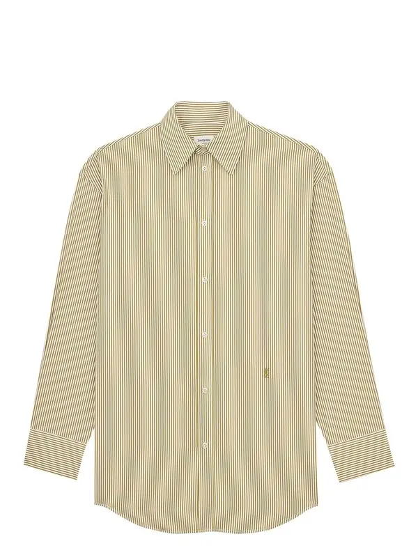 Saint Laurent Embroidered Shirt - Tan